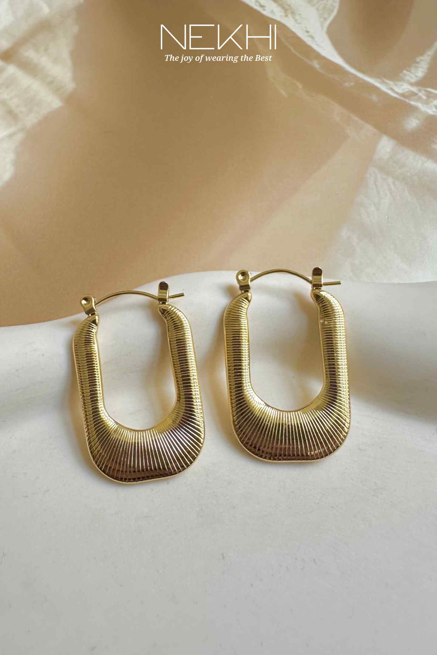 Lined Rectangle Hoops – Nekhi India